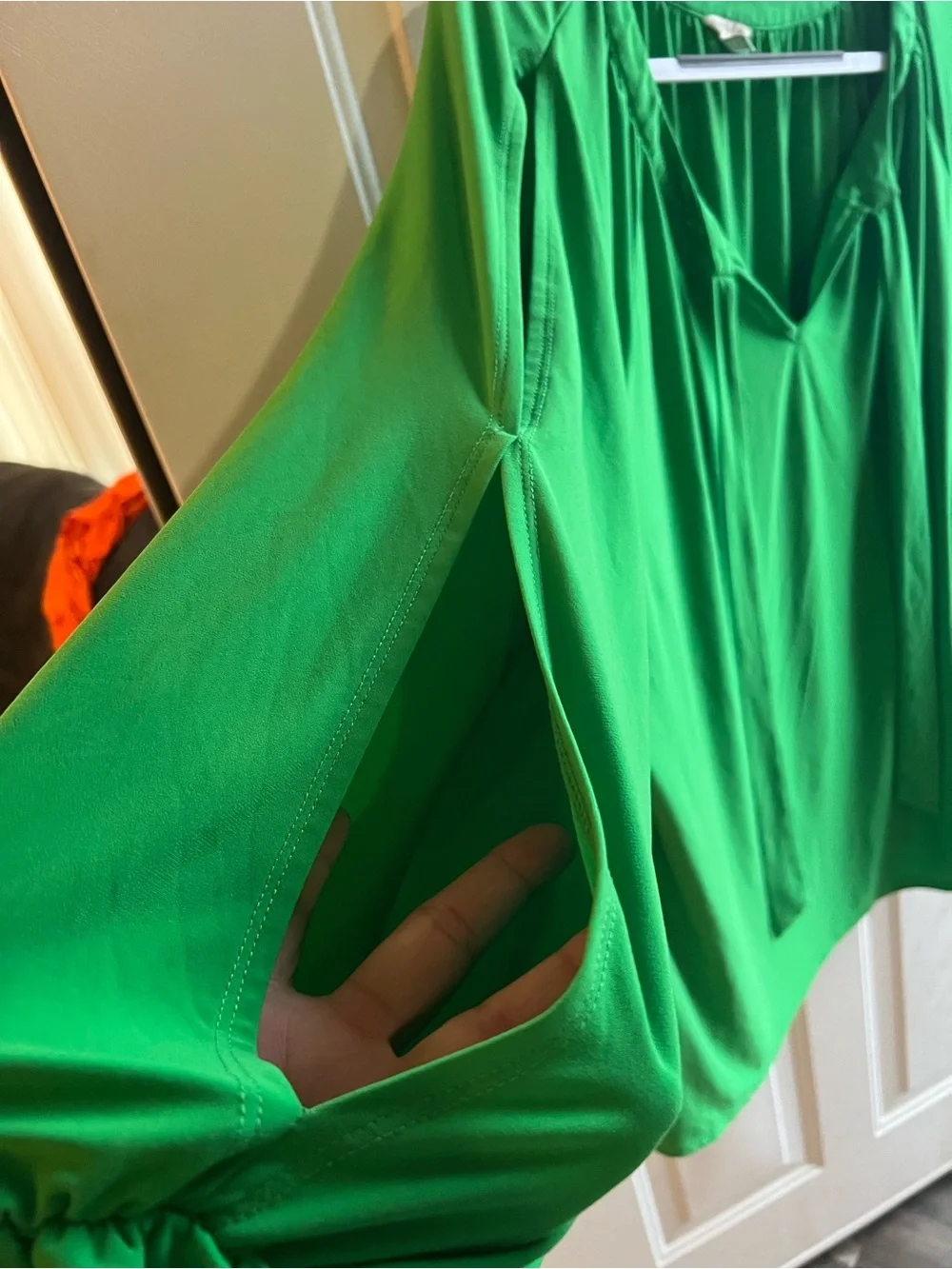 Cato | Tops | Cato Bright Green Tieneck Blouse | Poshmark
